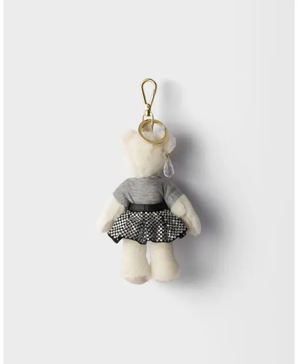 Prada Teddy Key Ring Charm - White