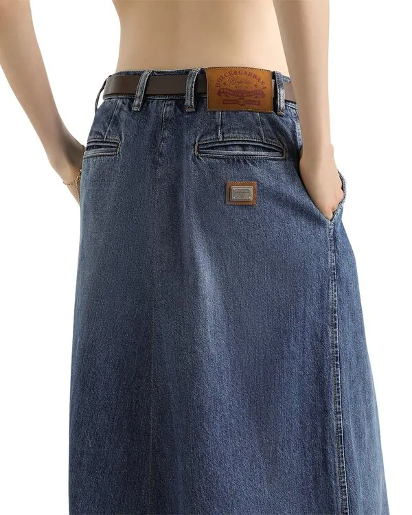 Dolce & Gabbana Long Denim Skirt - Medium Blue