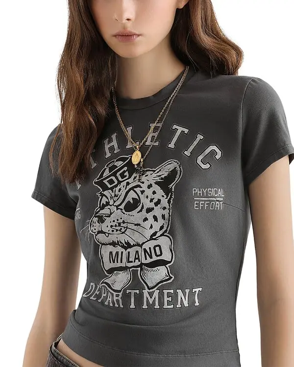 Dolce & Gabbana Printed Jersey T-shirt - Grey