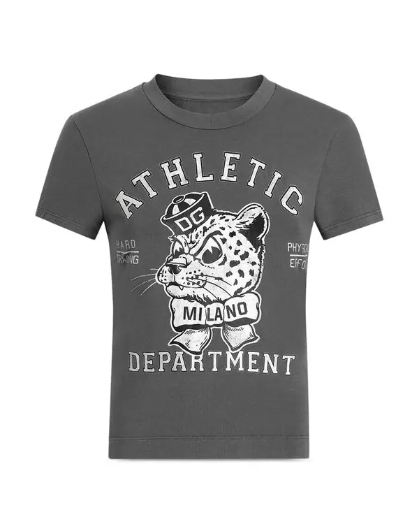 Dolce & Gabbana Printed Jersey T-shirt - Grey