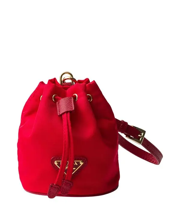 Prada Mini Icon Re-nylon Keychain Charm - Red