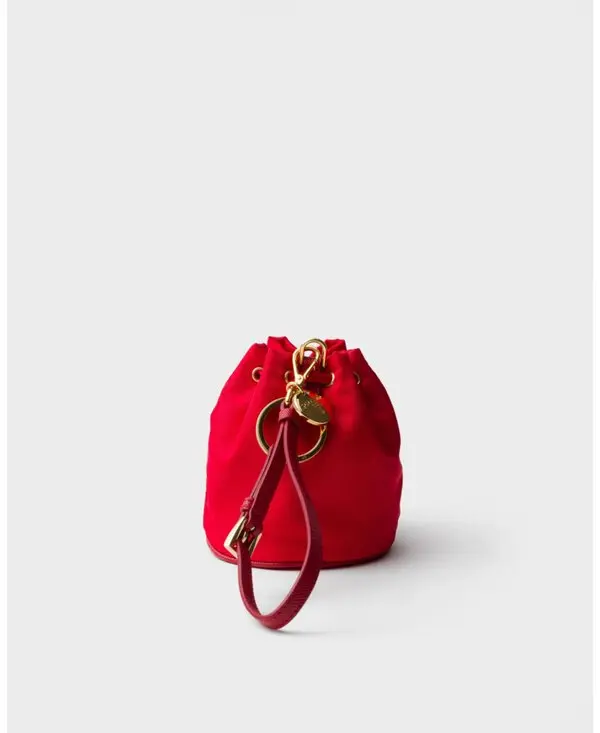 Prada Mini Icon Re-nylon Keychain Charm - Red