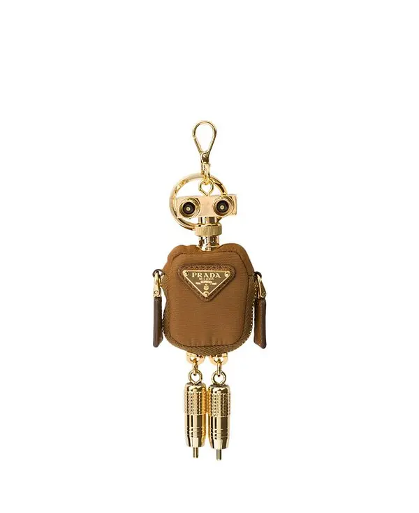 Prada Robot Re-nylon Keychain Charm - Brown