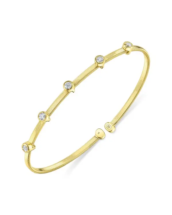 SHY CREATION 14k Yellow Diamond Bangle Bracelet