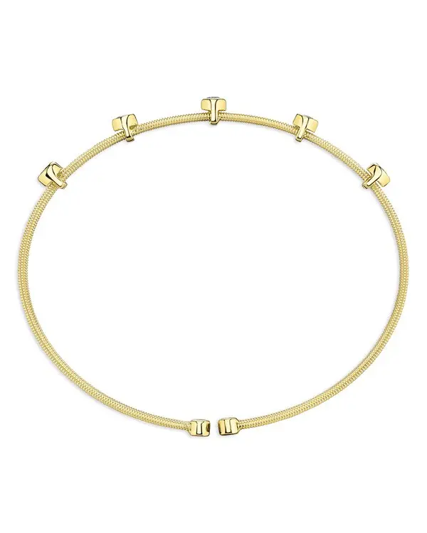 SHY CREATION 14k Yellow Diamond Bangle Bracelet