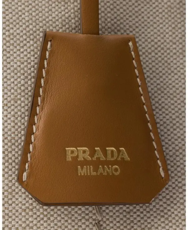 Prada Jardiniere Small Cotton Canvas Tote - Neutral