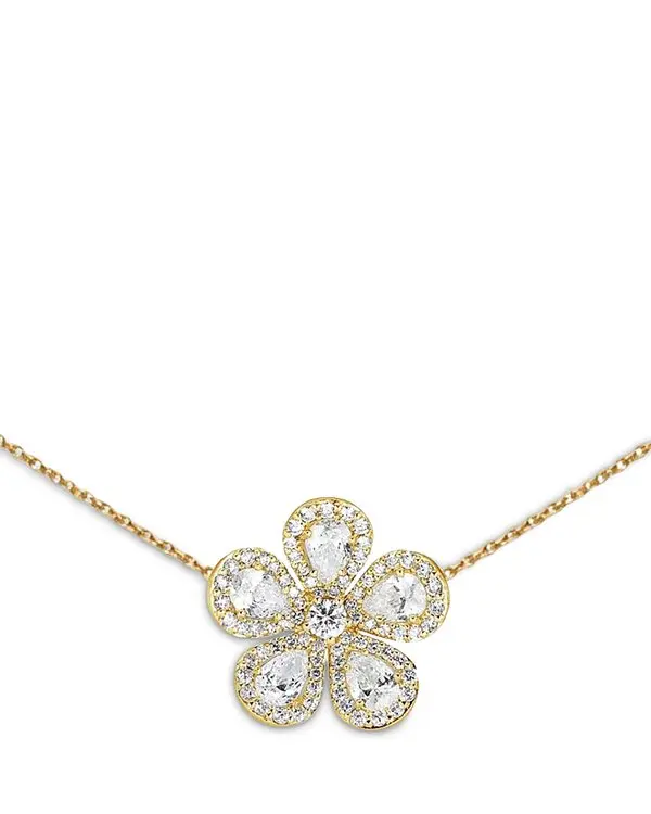 Piranesi 18k Yellow Diamond Flower Necklace - Gold