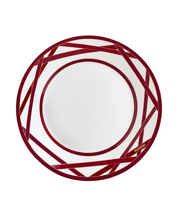 Missoni Nastri Soup Plate, Set Of 2 - Bordeaux