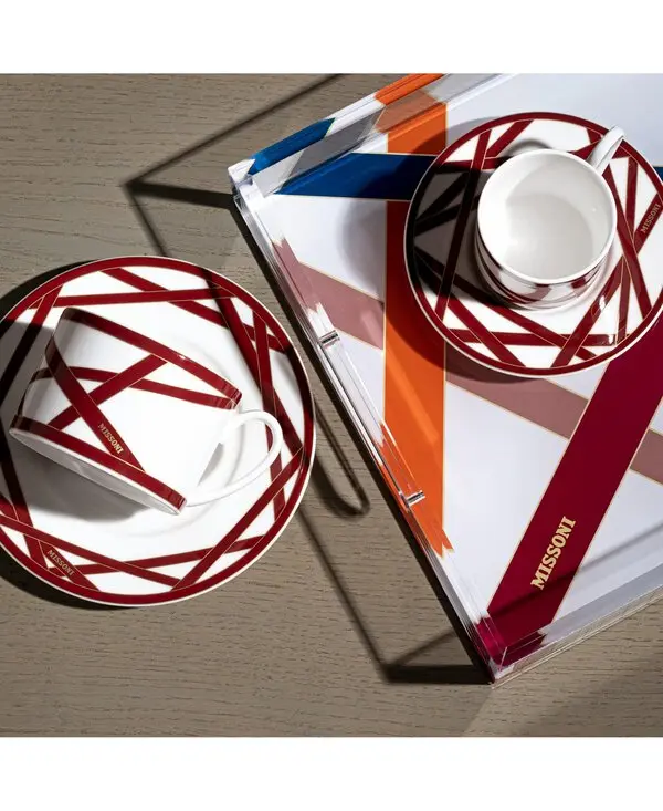 Missoni Nastri Soup Plate, Set Of 2 - Bordeaux