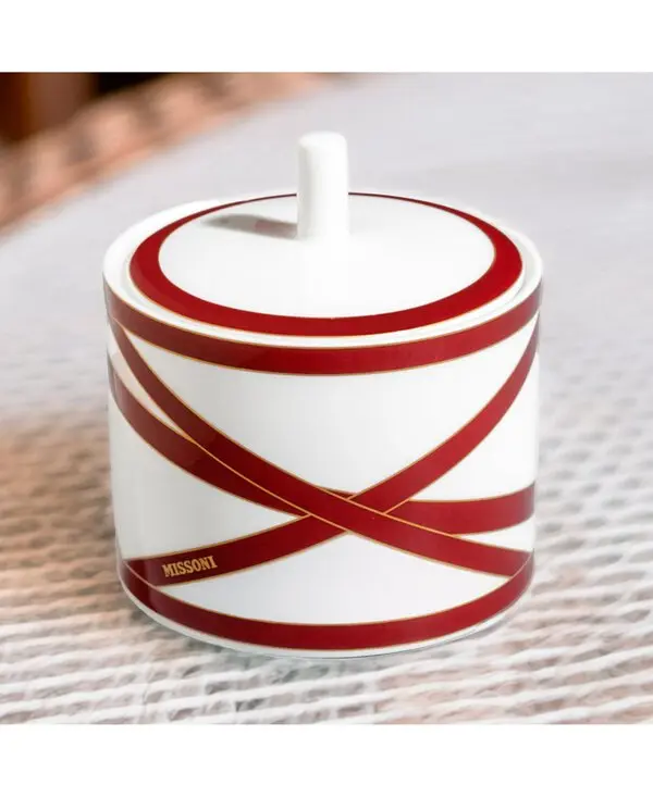 Missoni Nastri Sugar Pot - Bordeaux
