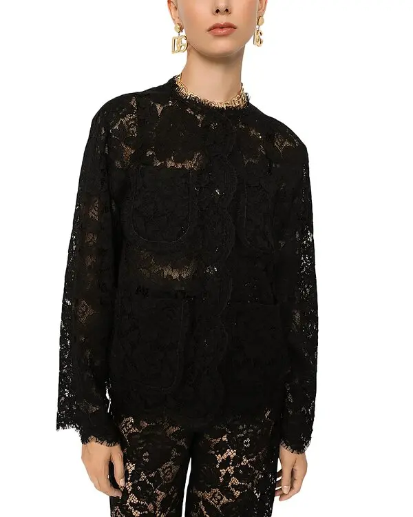 Dolce & Gabbana Single-breasted Lace Jacket