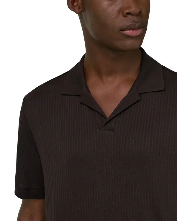 Boggi Milano Mini Jacquard Open Collar Shirt - Dark Brown