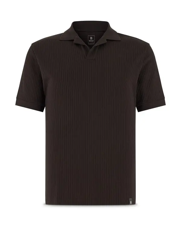 Boggi Milano Mini Jacquard Open Collar Shirt - Dark Brown