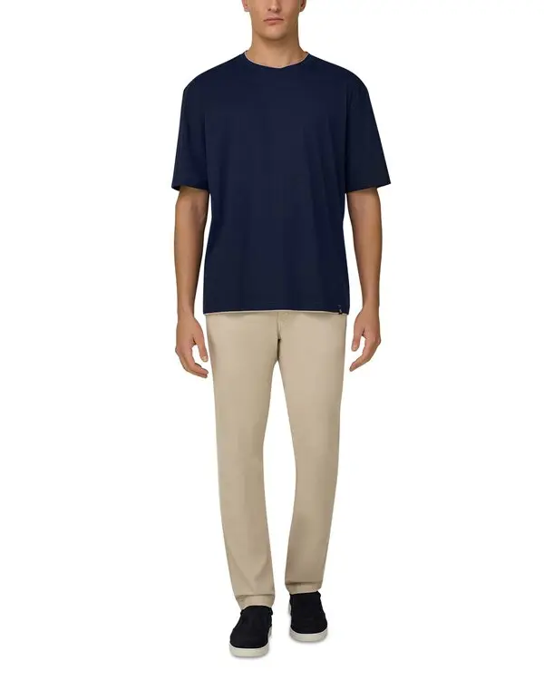 Boggi Milano Relaxed Fit Pima Cotton Crewneck T-shirt - Navy Blue