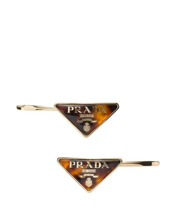 Prada Plexiglas And Metal Barrette - Neutral
