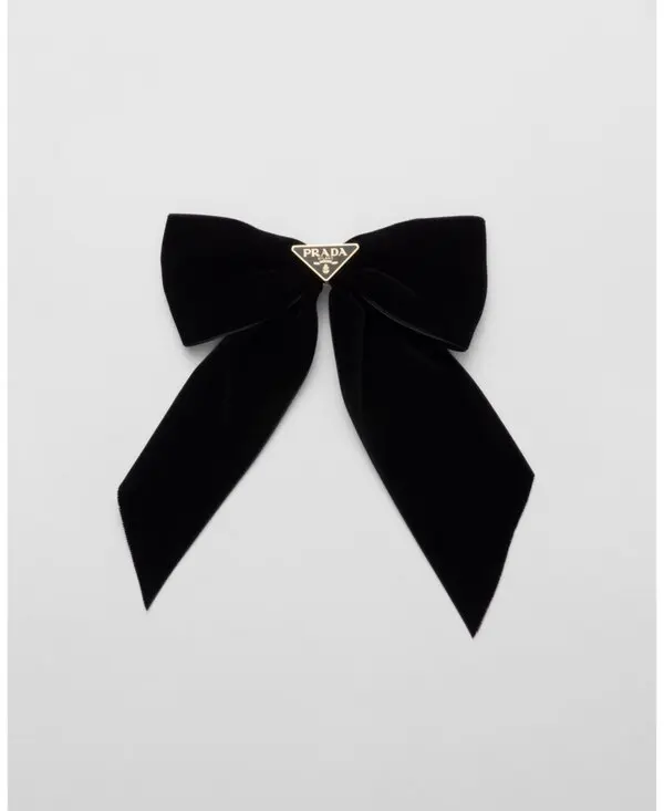 Prada Velvet Bow Hair Clip