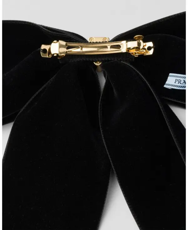 Prada Velvet Bow Hair Clip