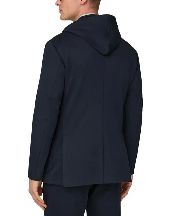 Boggi Milano Madison Stretch Cotton Blend Sweatshirt Jacket - Navy Blue