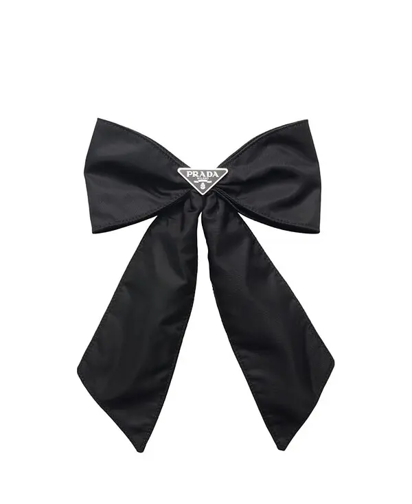 Prada Re-nylon Hair Clip - Black/silver