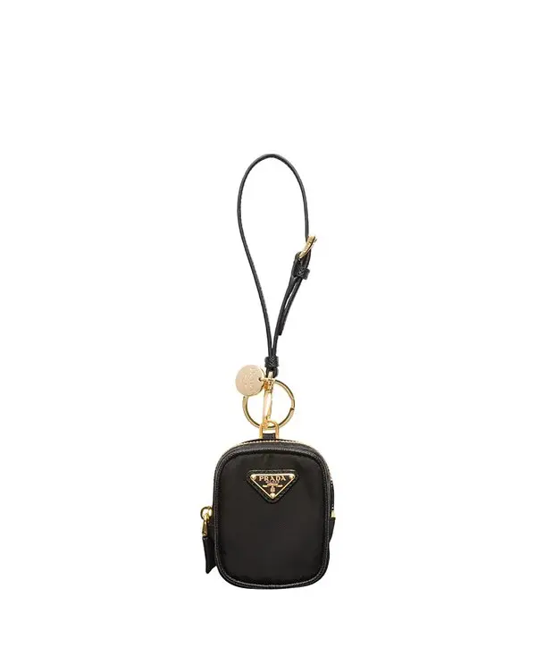 Prada Re-edition 1978 Re-nylon Mini-pouch With Keychain - Black
