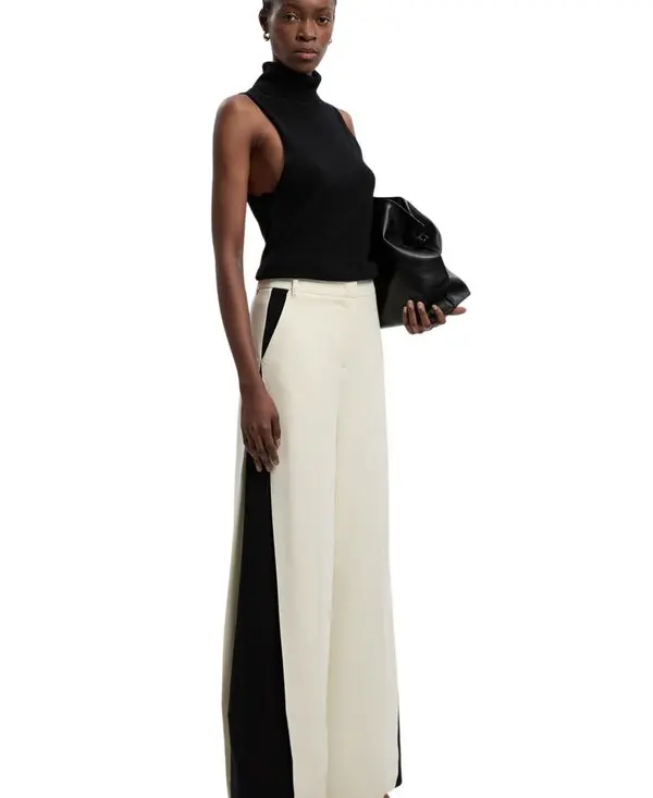 Karen Millen Contrast Wide Leg Trouser