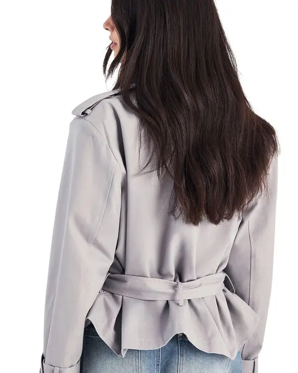 Nasty Gal Double Breasted Short Trench Coat