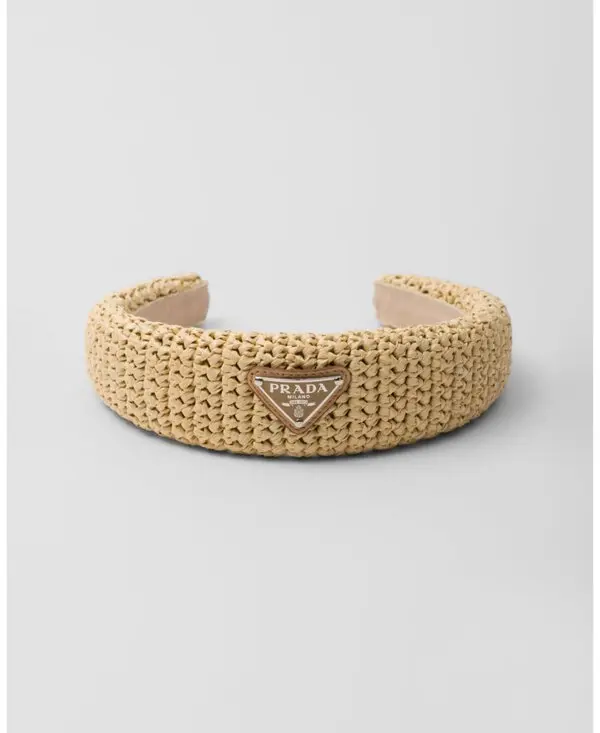 Prada Crochet Headband - Neutral