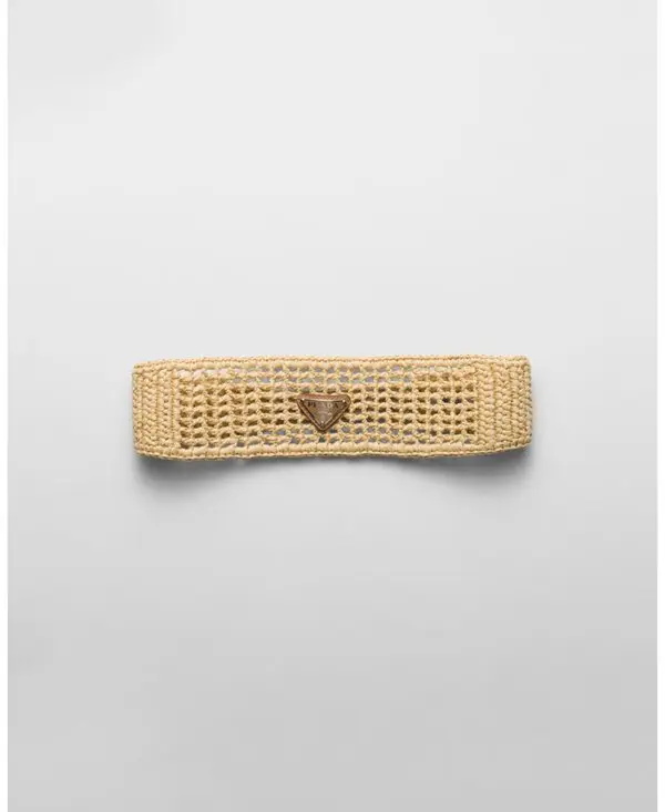 Prada Crochet Hairband - Neutral