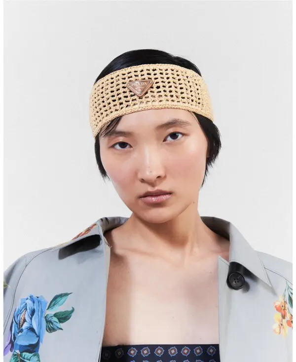 Prada Crochet Hairband - Neutral