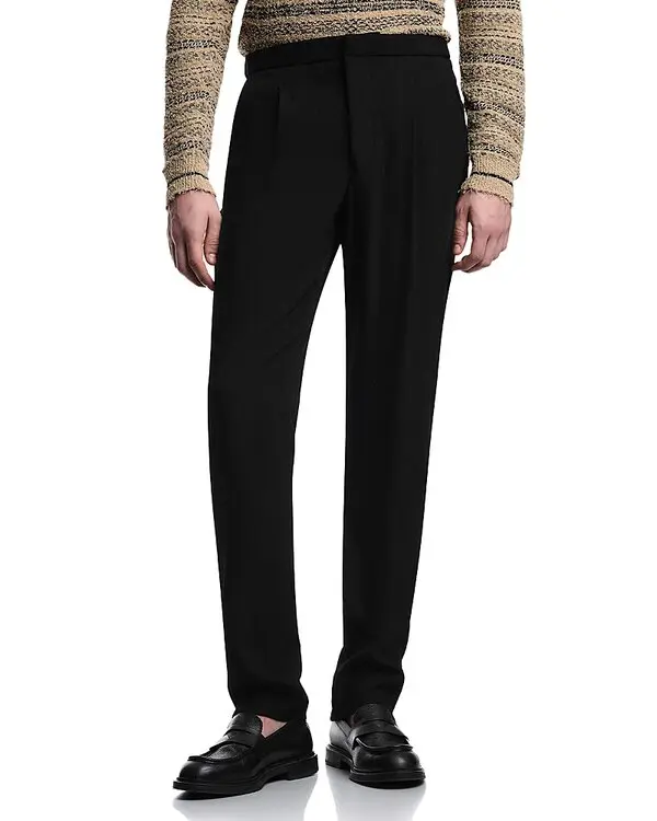 Emporio Armani Regular Fit Gabardine Trousers - Black