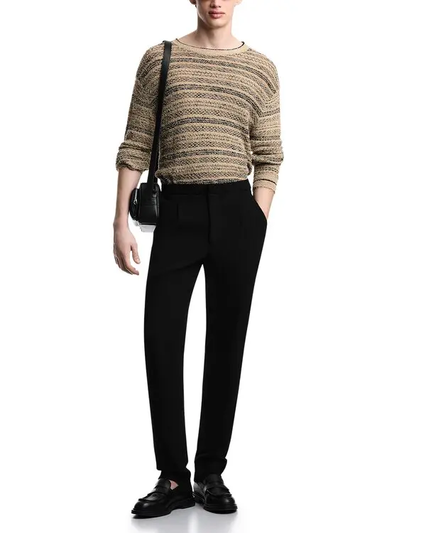 Emporio Armani Regular Fit Gabardine Trousers - Black
