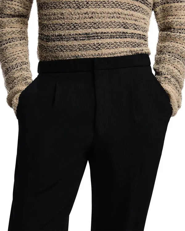 Emporio Armani Regular Fit Gabardine Trousers - Black