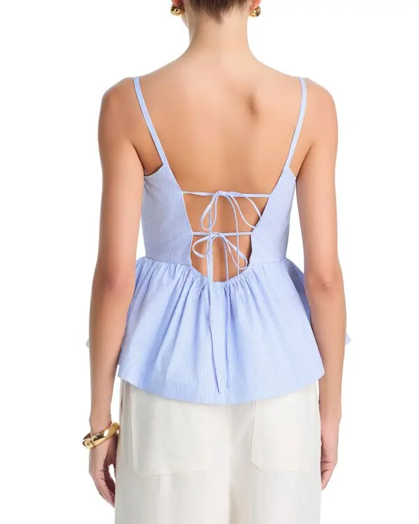 Aqua Peplum Top