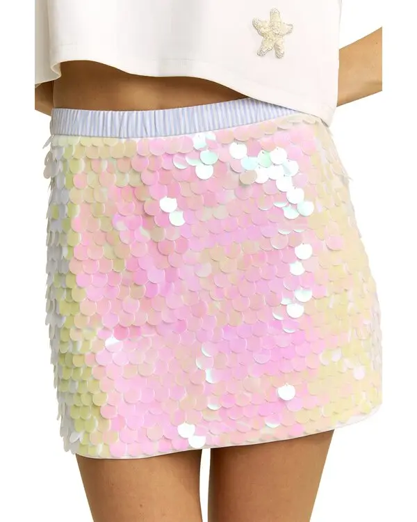 ELEVATOR DISCO Sequined Mini Skirt
