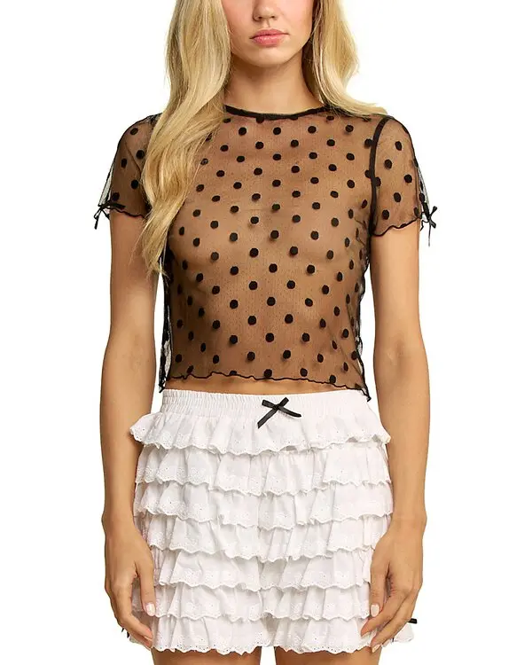 ELEVATOR DISCO Mood Swings Lace Top - Black
