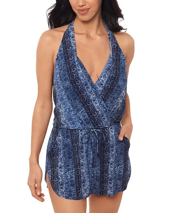 Magicsuit Via Roma Ellie One Piece Swim Dress - Blue Multi