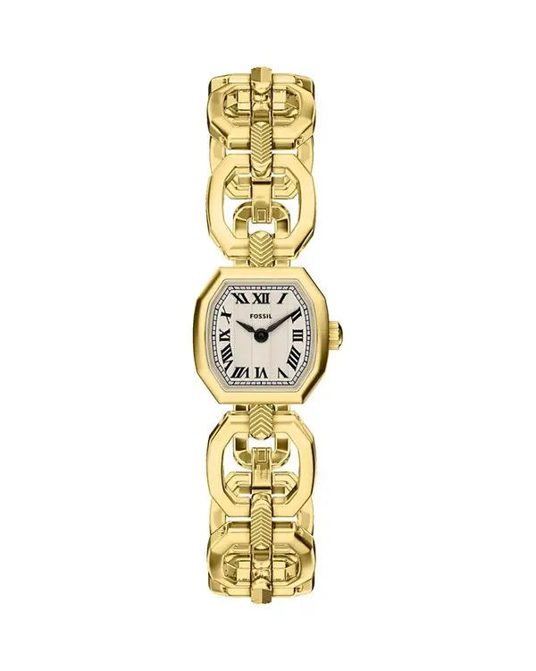 Fossil Harlow Mini Watch, 20mm - Cream/gold