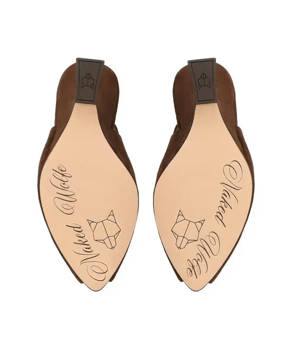 NAKED WOLFE Ronnie Wedge Heels - Brown