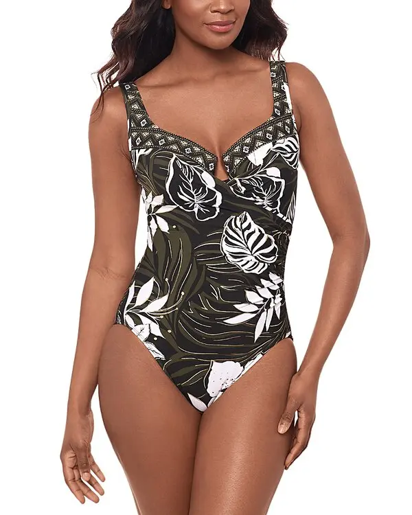 Miraclesuit Elle Dorado Escape One Piece Swimsuit - Black/multi