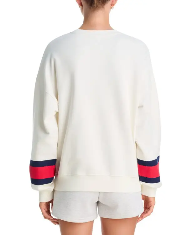 Beach Riot Devyn Oversized Usa Sweatshirt - Firework Colorblock
