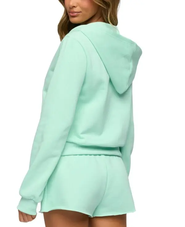 EDIKTED Lynette Zip Up Hoodie - Aqua