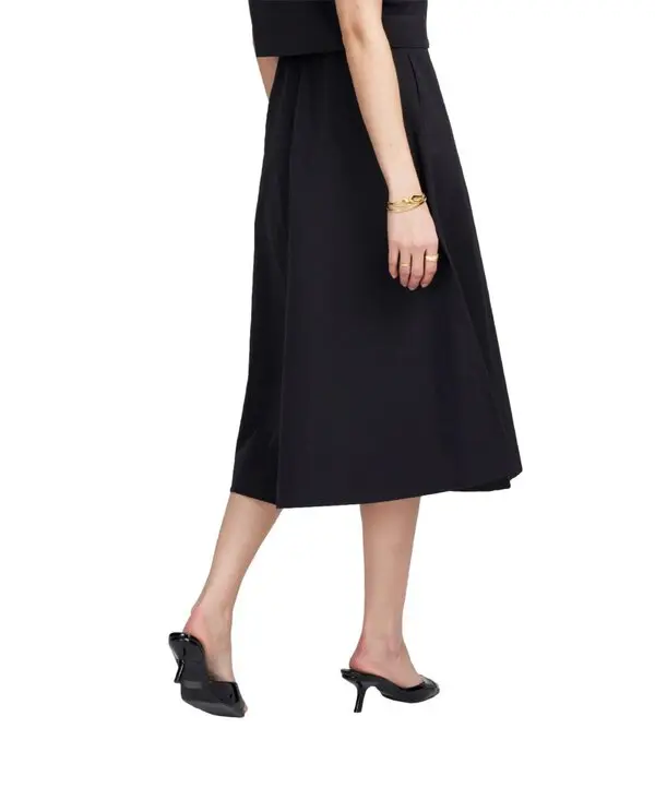ELLE COLLECTION Midi Skirt - Black