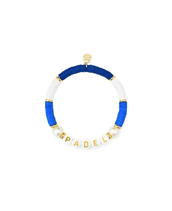 BITS & BOWS Beaded Bracelet - Blue/white