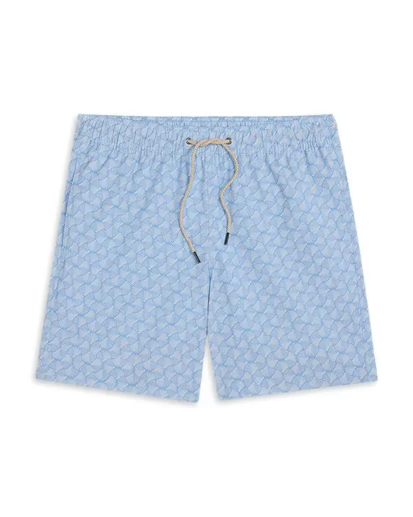 FAIR HARBOR 7" Printed Swim Trunks - Sky Blue Shells
