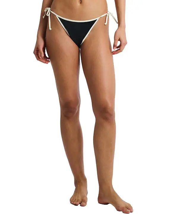 Onia Cleo Bikini Bottom - Black/egret