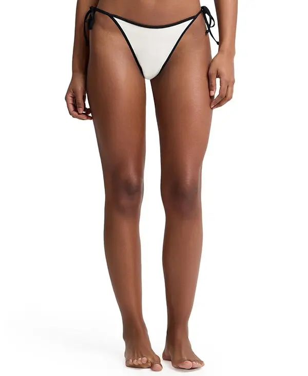 Onia Cleo Bikini Bottom - Egret/black