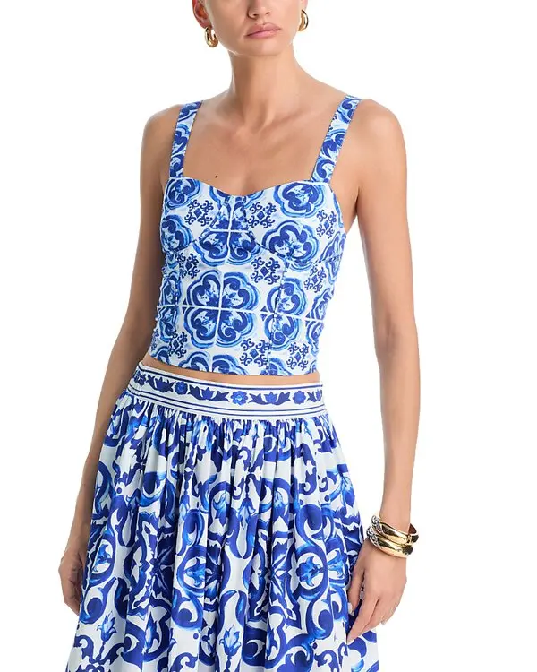Aqua Tile Print Tank Top