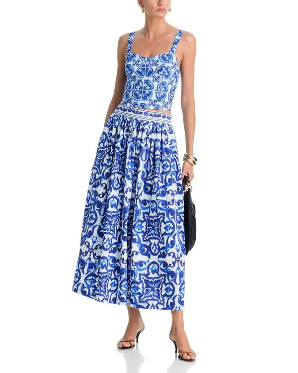 Aqua Tile Print Tank Top