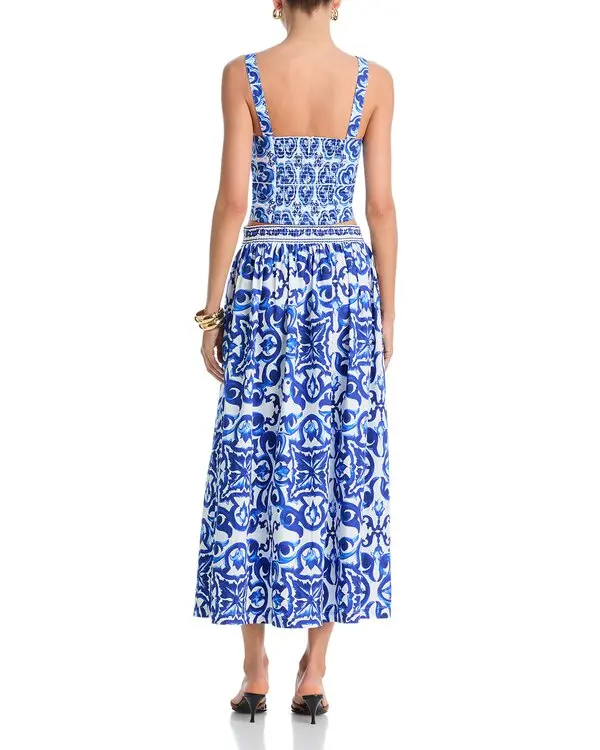 Aqua Tile Print Tank Top