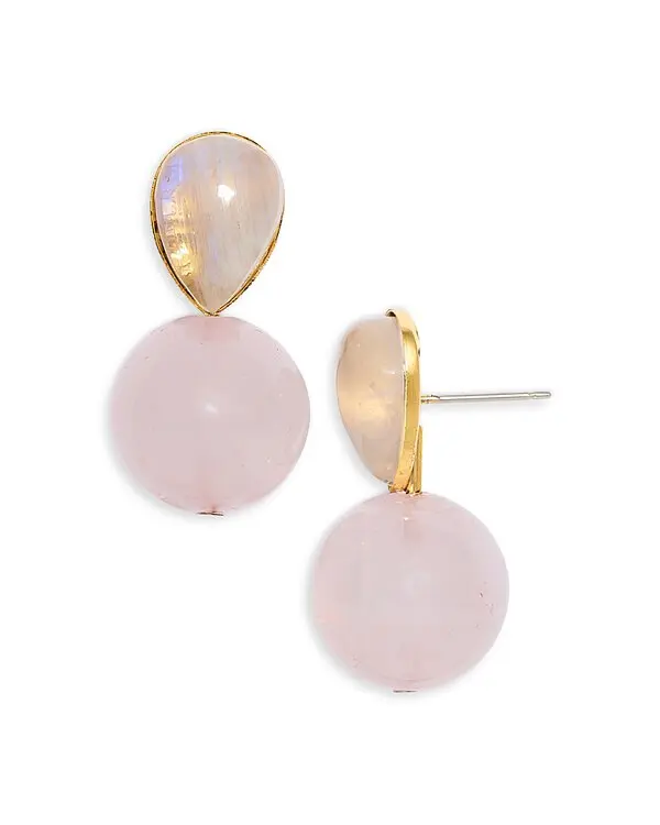 JENNIFER BEHR Allison Earrings - Rose Quartz